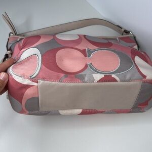 Coach | Bags | Coach Chelsea Scarf Print Katarina Bag Pink Metallic ...